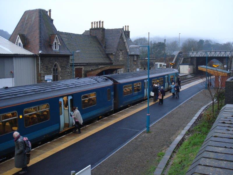 Platform refurbished at Knighton Station - Crouch Waterfall