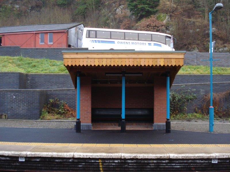 Platform refurbished at Knighton Station - Crouch Waterfall